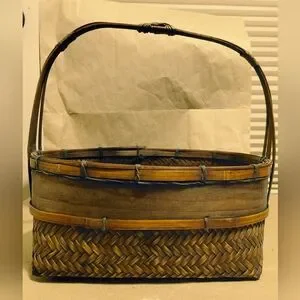Source Unknown | Accents | Vintage Split Bamboo Japanese Basket Fine ...